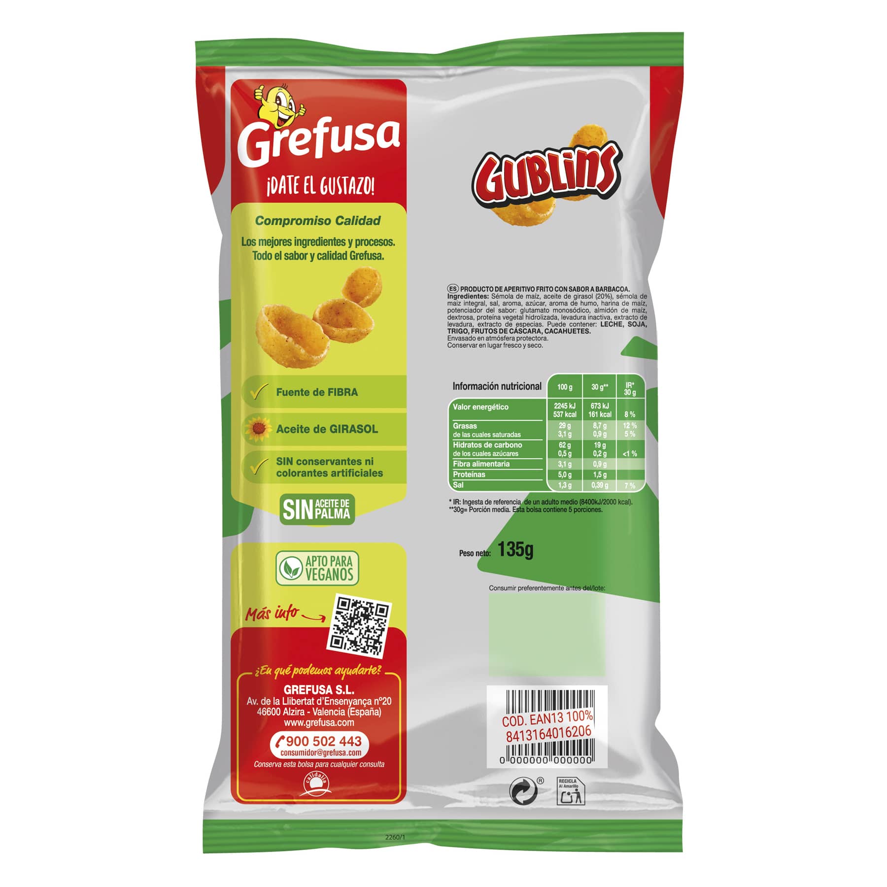Comprar online Gublins Barbacoa GREFUSA 135g | masymas supermercados